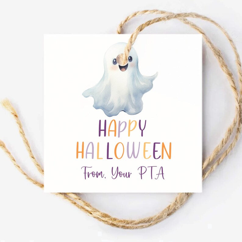 Halloween Ghost Tags Editable, Printable Fall Tags, Ghost Favor Tag ...