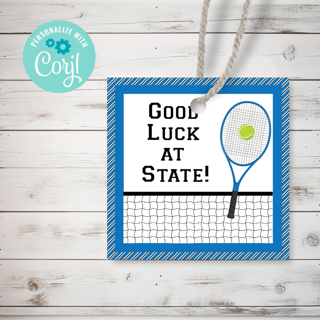 EDITABLE Tennis Tag, Printable Sports Party Favors, End of Season ...