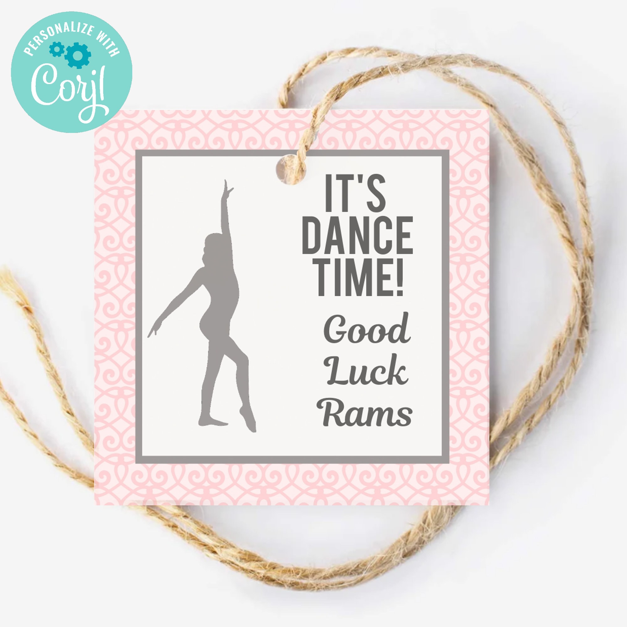 EDITABLE Dance Tags, Printable Sports Tags, Personalized Tags for Team ...