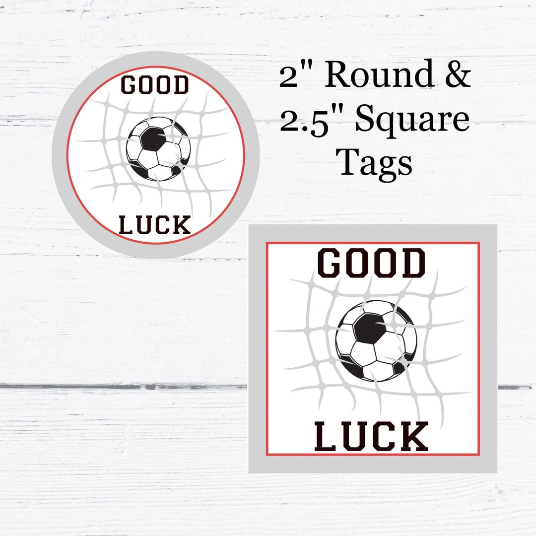 Team Treat Tags, Printable Good Luck Soccer Tags, Sports Team Tags ...