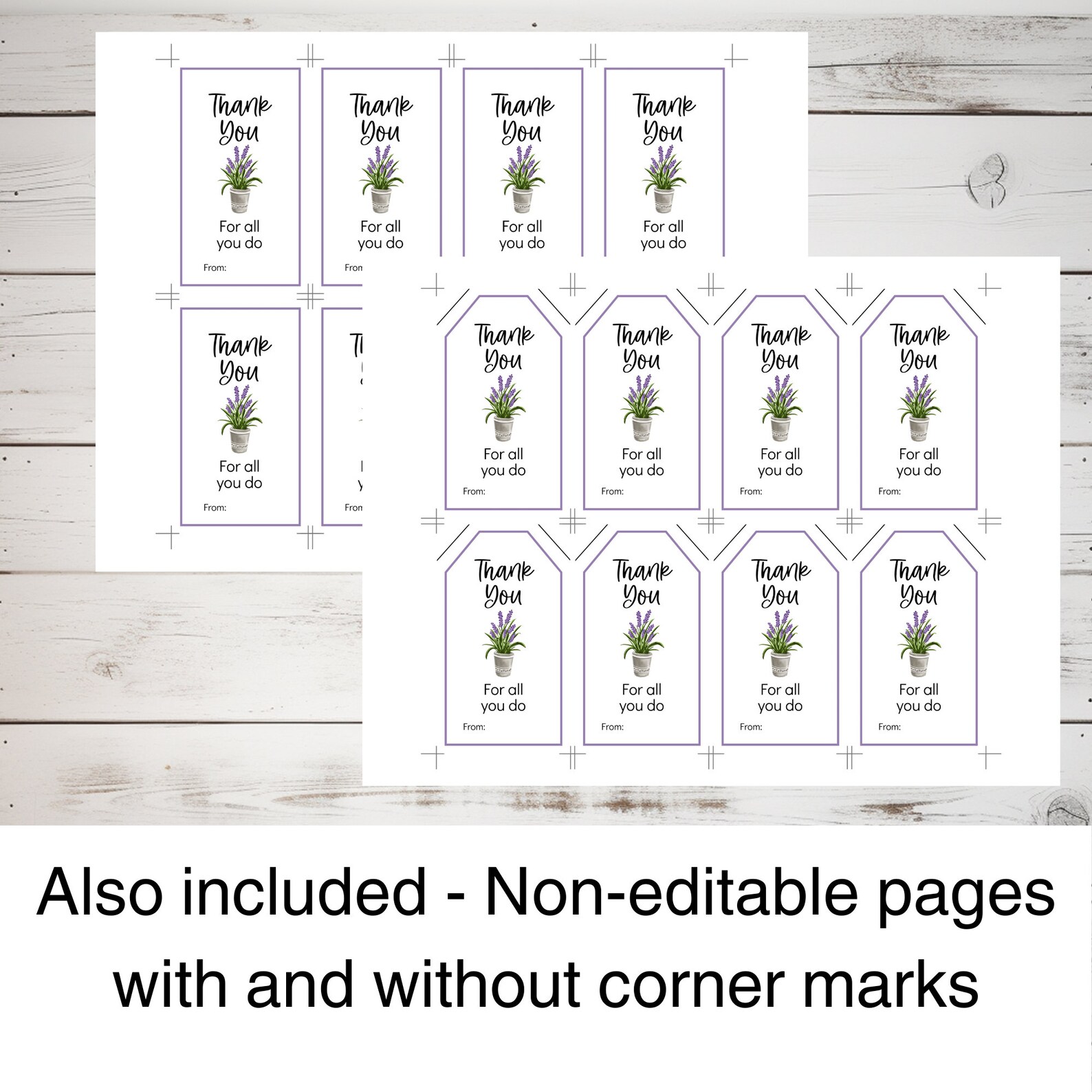 Thank You for All You Do Editable Gift Tag, Printable Appreciation ...