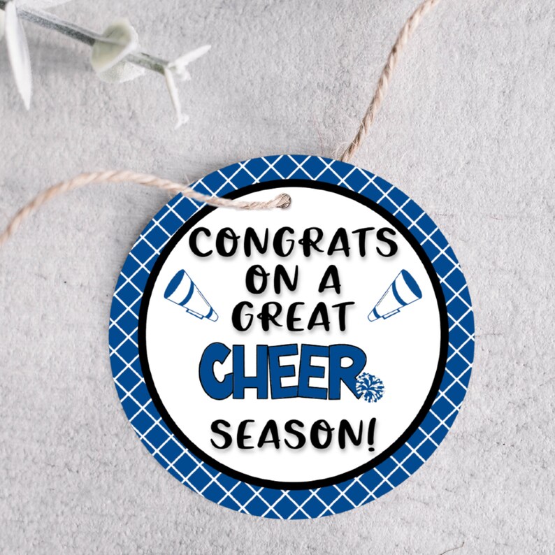 Printable Congrats Cheer Tags, Team Treat Tags, Sports Team Tags ...