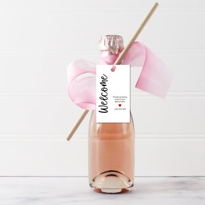 Welcome Bag Gift Tag Template Minimalist, Printable Wedding Tag ...