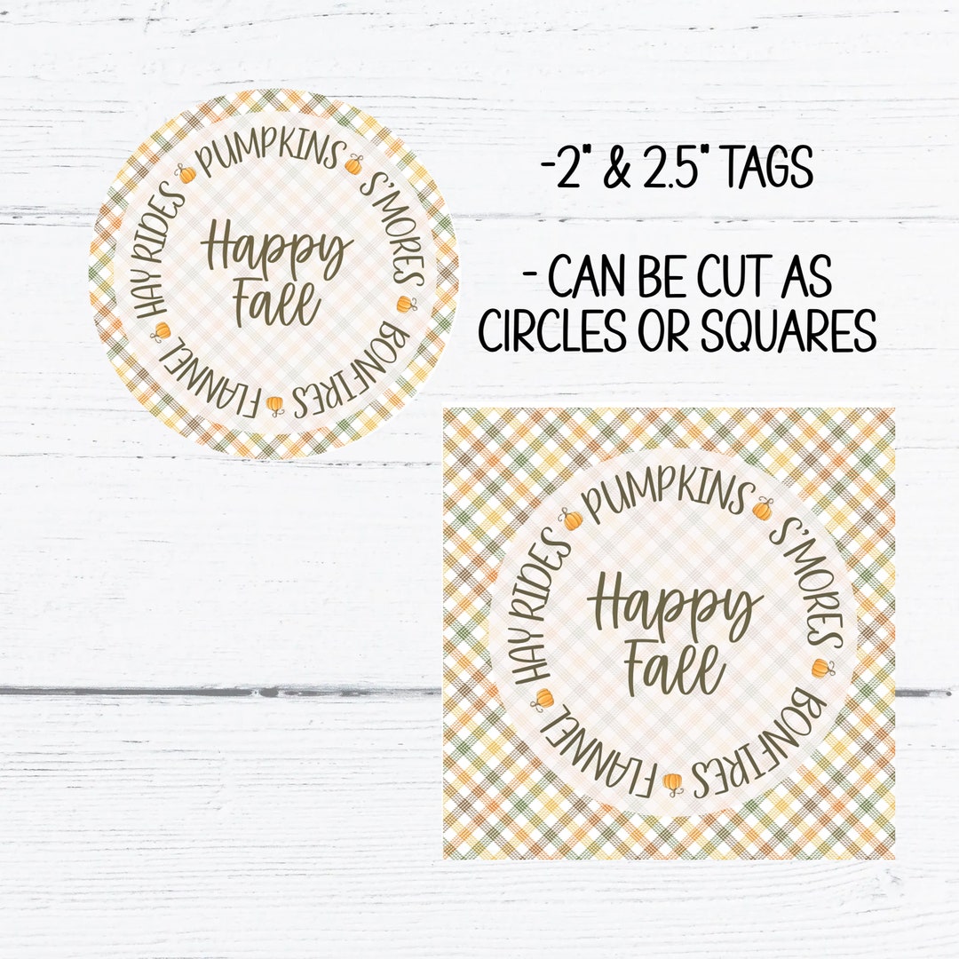 Happy Fall Cookie Tags, Printable Fall Tags, Fall Treat Tags - Etsy