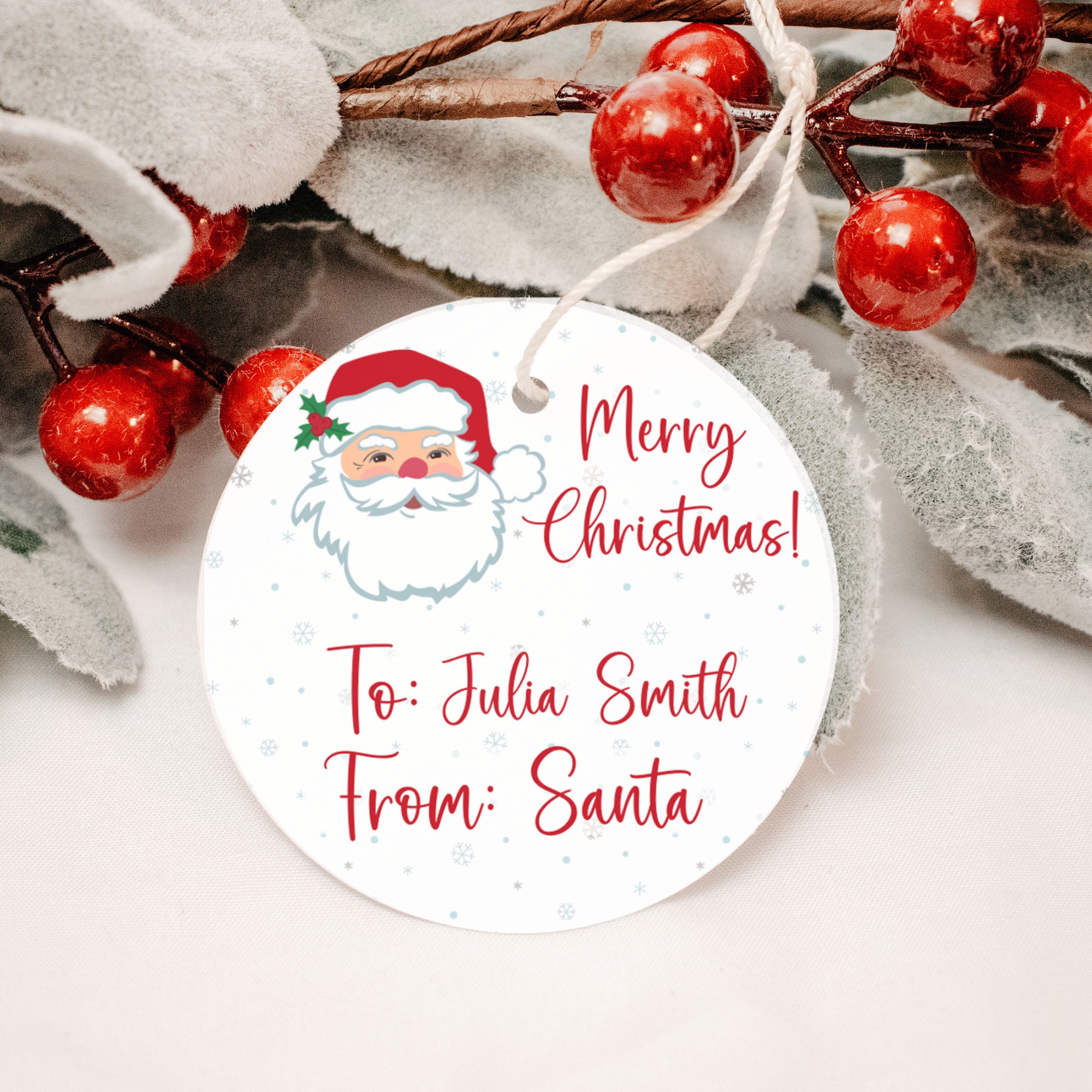 EDITABLE Santa Gift Tags Printable Christmas Tags - Etsy
