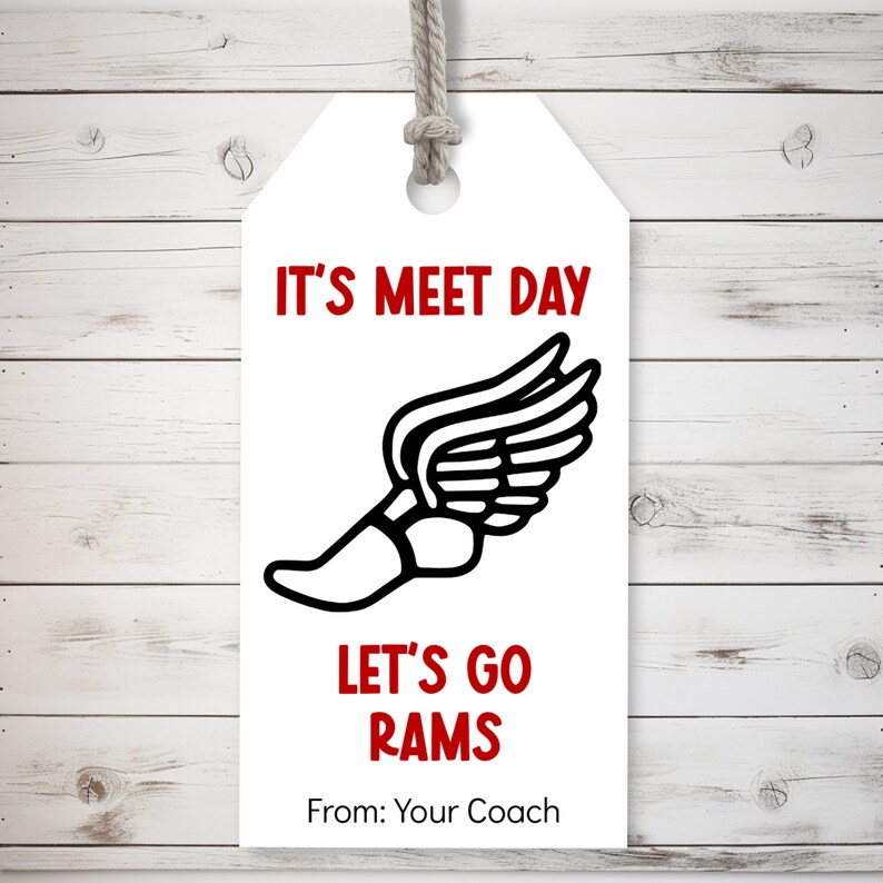 It's Meet Day Track and Field Tag Editable Template, Personalized ...