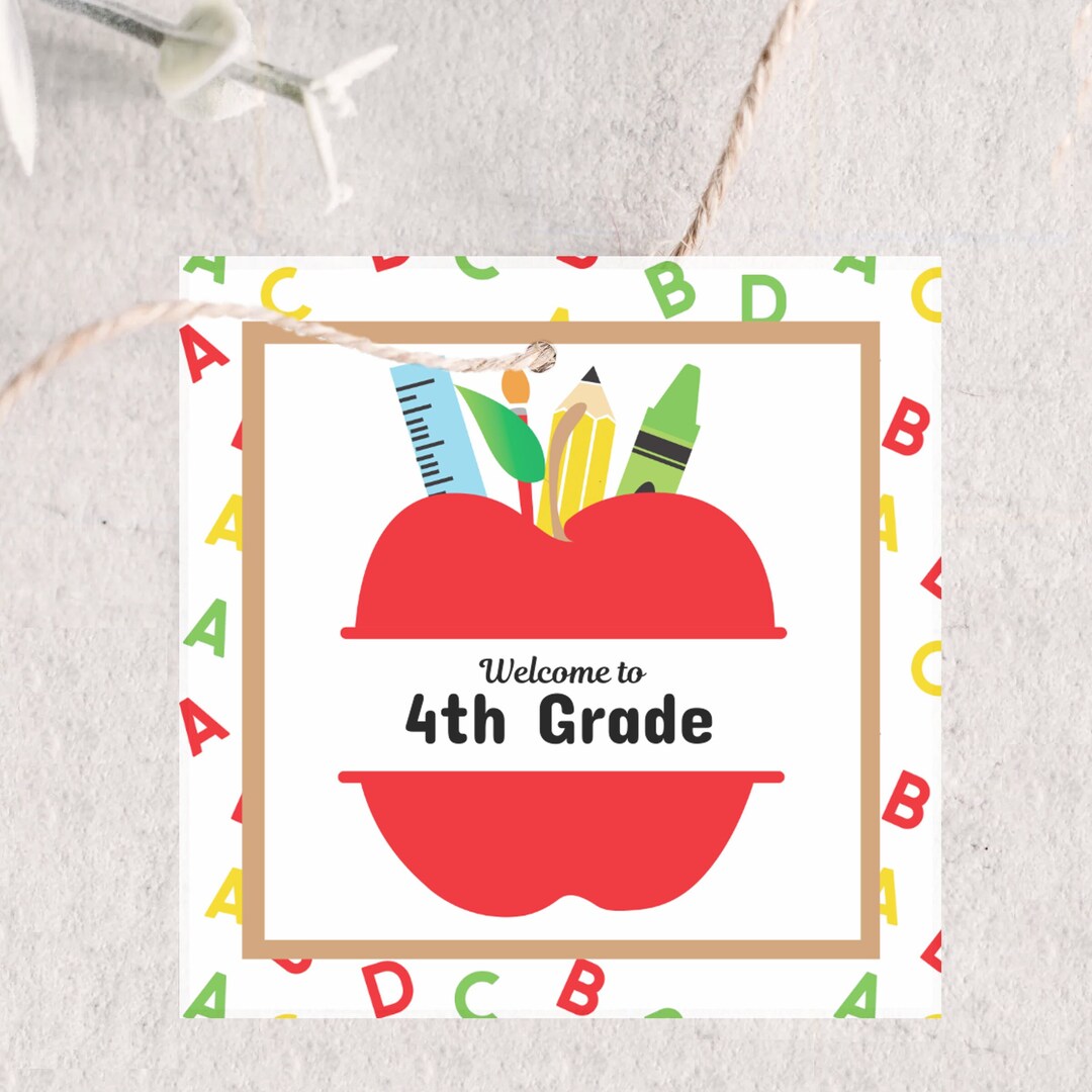 Welcome to 4th Grade Printable Tags, Printable School Tags, Welcome to ...