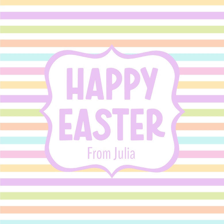 Happy Easter Editable Gift Tag Template, Printable Easter Gift Tag ...