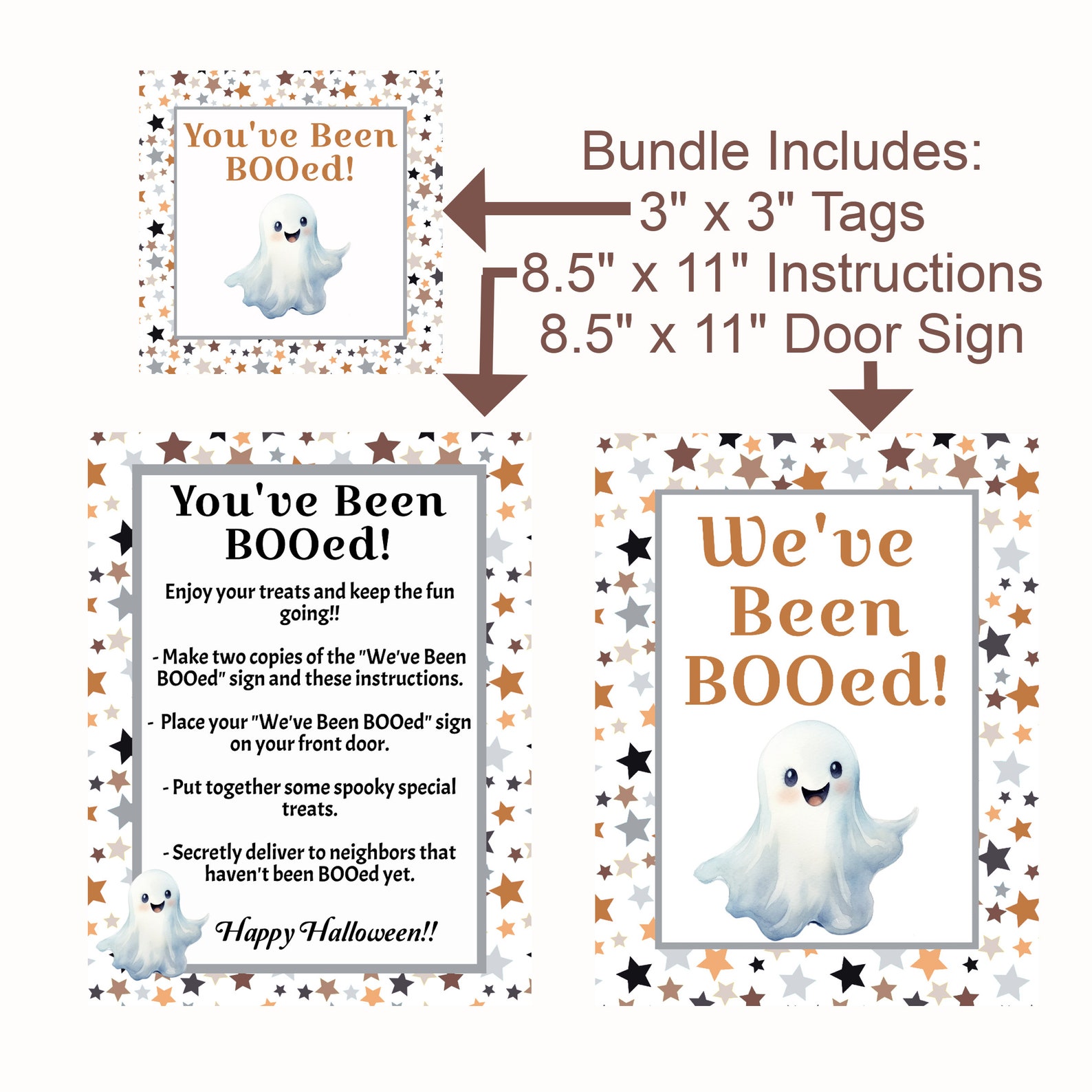You've Been Booed Bundle Printable, Printable Fall, Happy Halloween ...