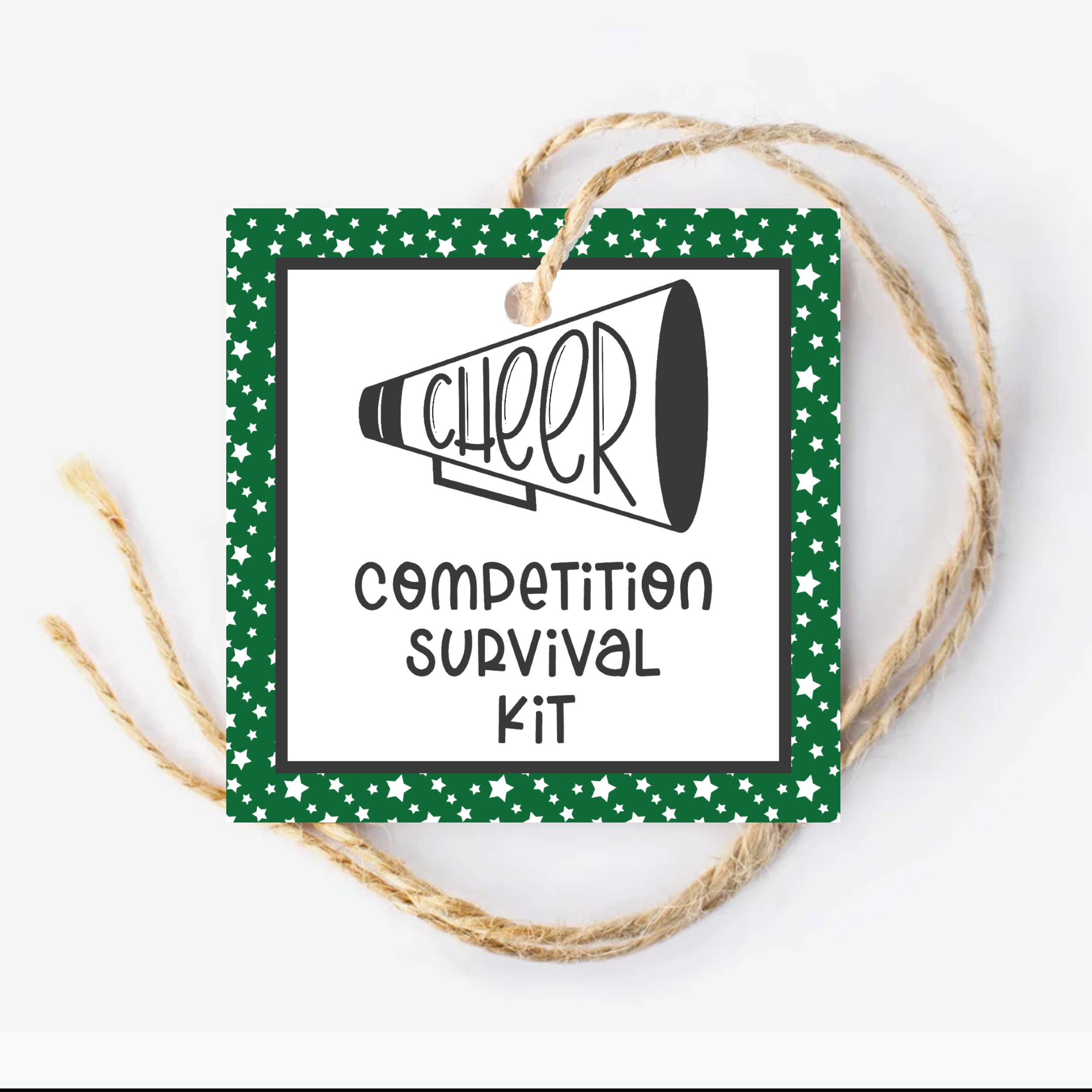 Printable Cheer Competition Survival Kit Tag, Cheer Team Gifts, Cheer ...