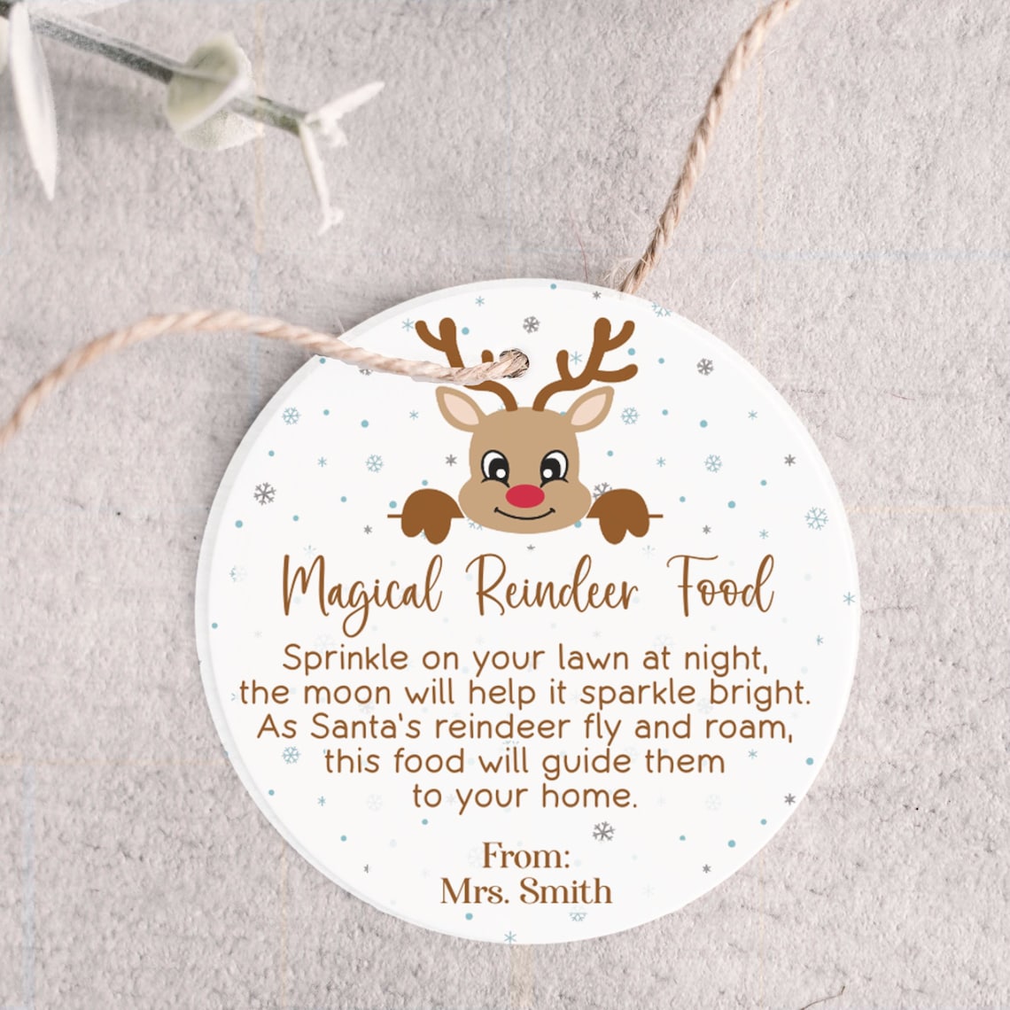 EDITABLE Magic Reindeer Food, Christmas Eve Tradition, Santa Magic ...