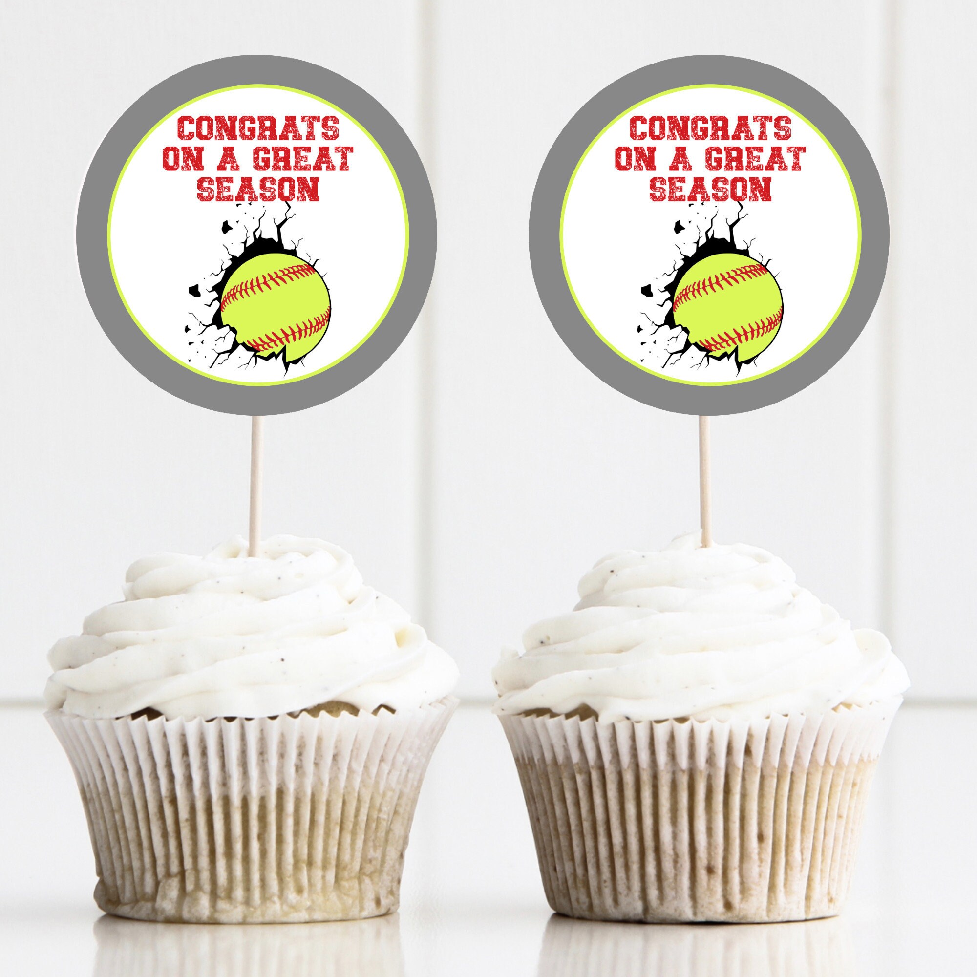 Printable Softball Tags, Congrats on a Great Season, Team Treat Tags ...