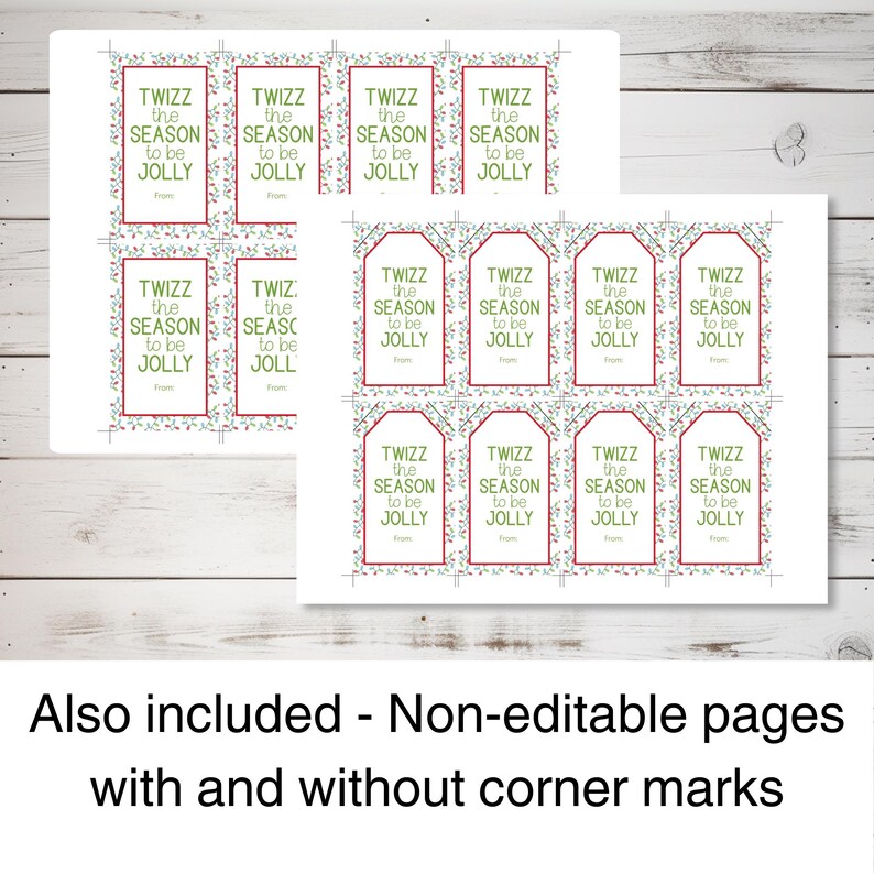 Christmas Licorice Editable Tag, Printable Twizz the Season to Be Jolly ...