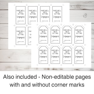 Engagement Gift Editable Tag, Printable Wedding Tag, Pairs Well With ...