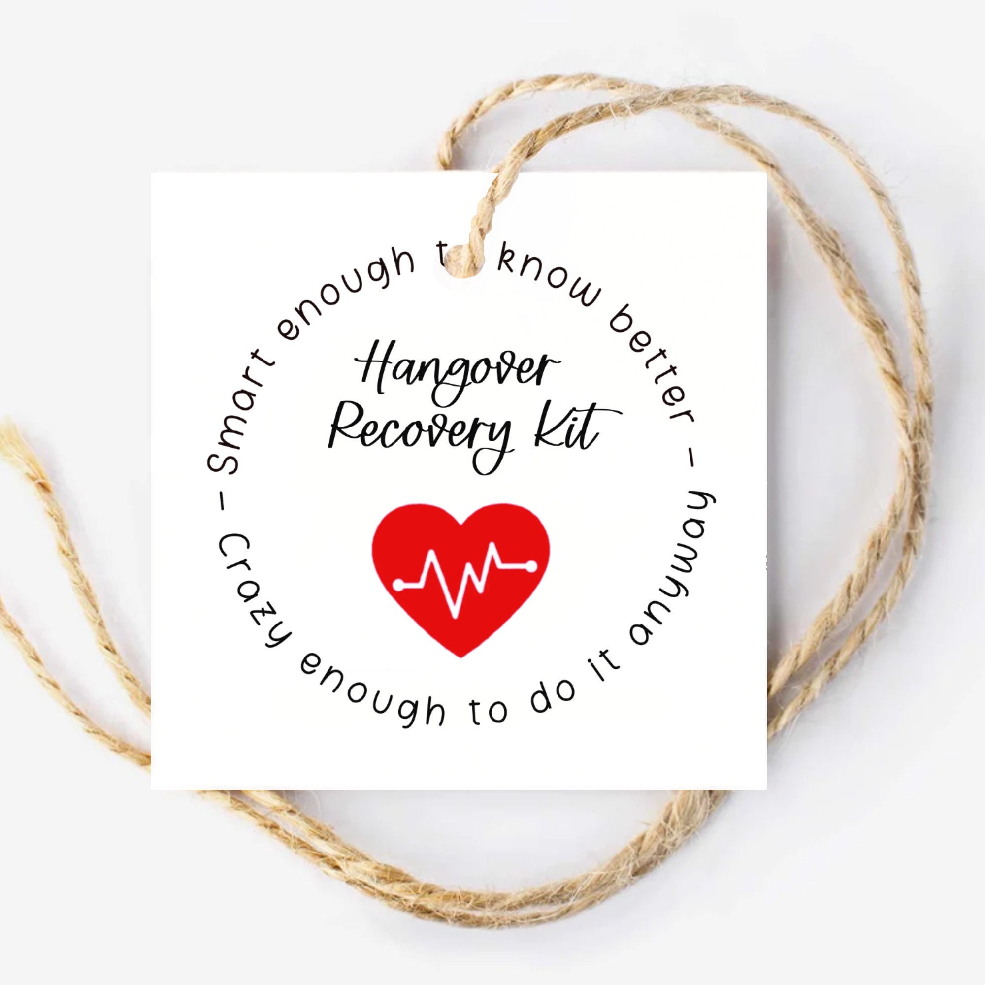 Hangover Kit Tag, Printable Hangover Recovery Tag, 21st Birthday Tag ...