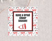 Printable Cheer Team Gift Tags Printable Sports Tags Red - Etsy