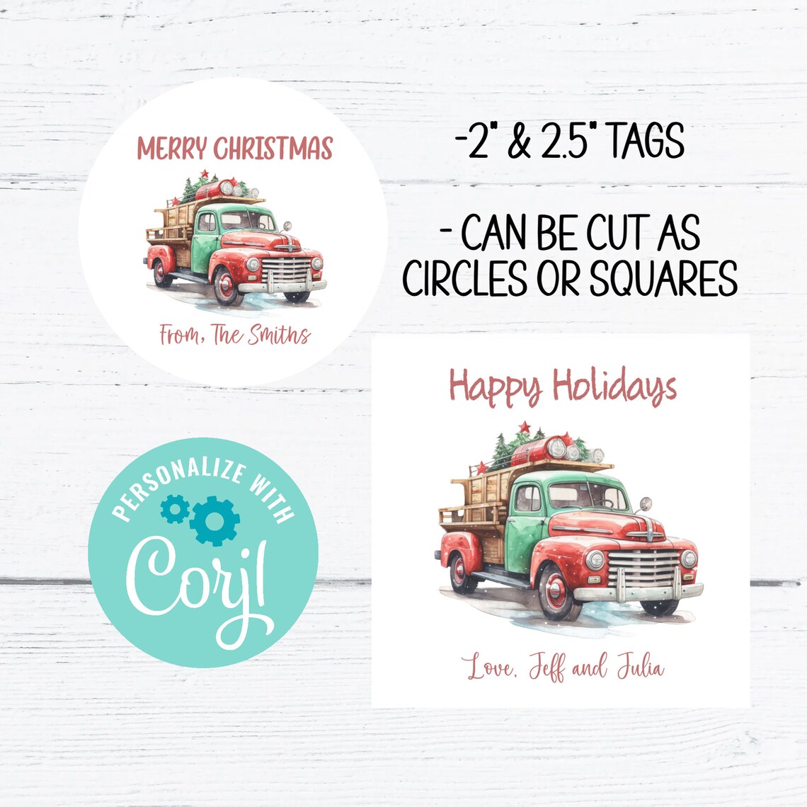EDITABLE Christmas Tag Template, Printable Christmas Tags, Christmas ...