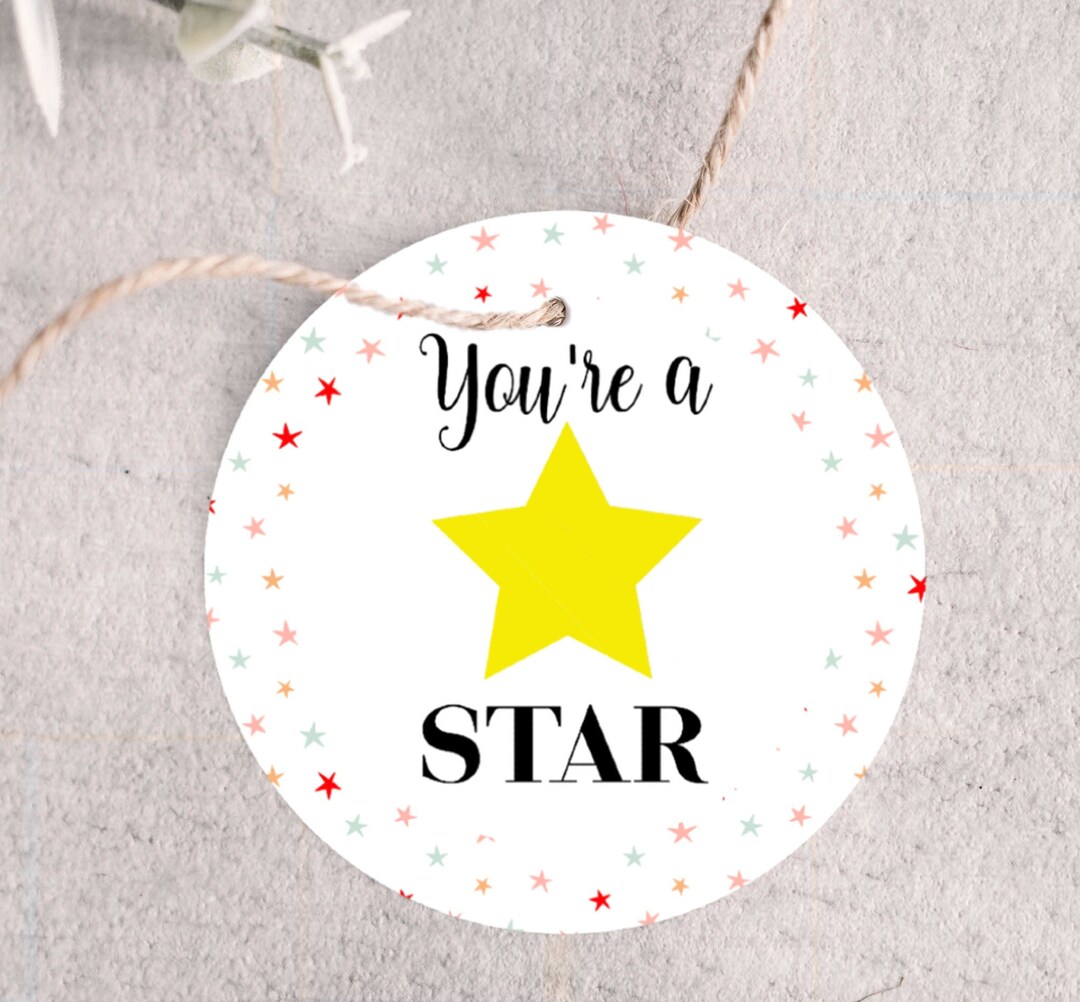 You're a Star Tag, Printable Thank You Tag, Staff Appreciation ...