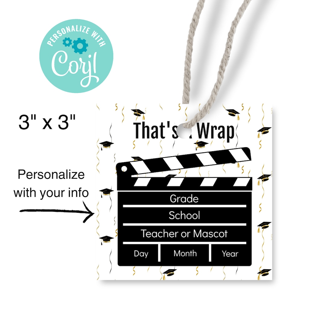 Graduation Editable Tag Template, Printable Graduation Class Gift Tag ...