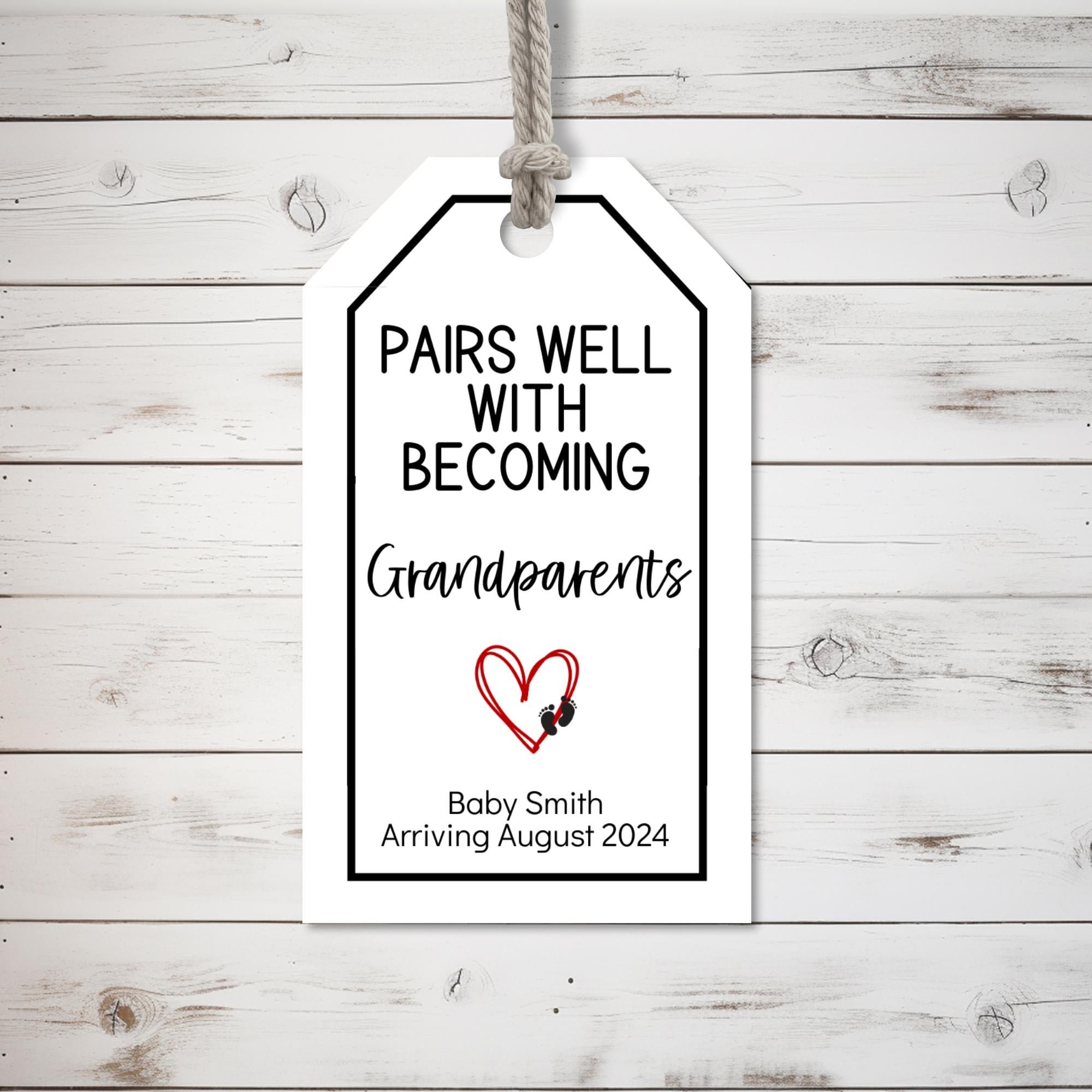 Editable Pregnancy Announcement, Printable Baby Announcement Wine Tag ...