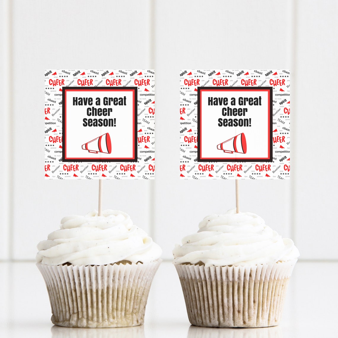 Printable Cheer Team Gift Tags Printable Sports Tags Red - Etsy