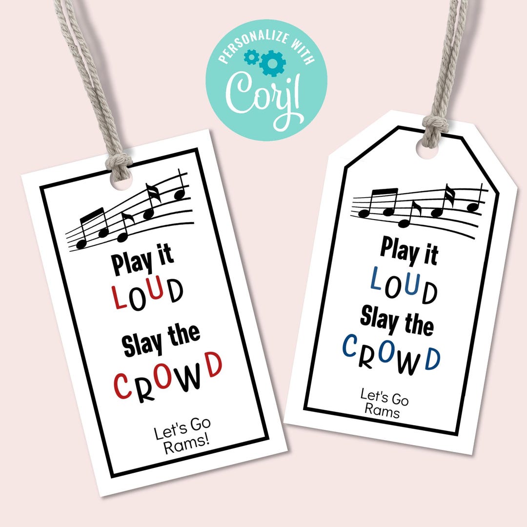 Marching Band Editable Tag, Personalized Fine Arts Tag, Band or ...