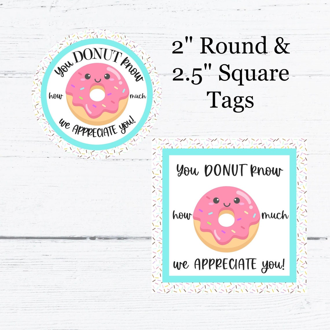 You Donut Know Printable, We Appreciate You, Volunteer Appreciation ...