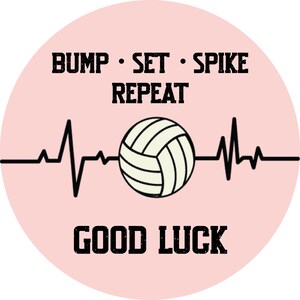 Printable Good Luck Volleyball Tags, Volleyball Team Gifts, Team Treat ...