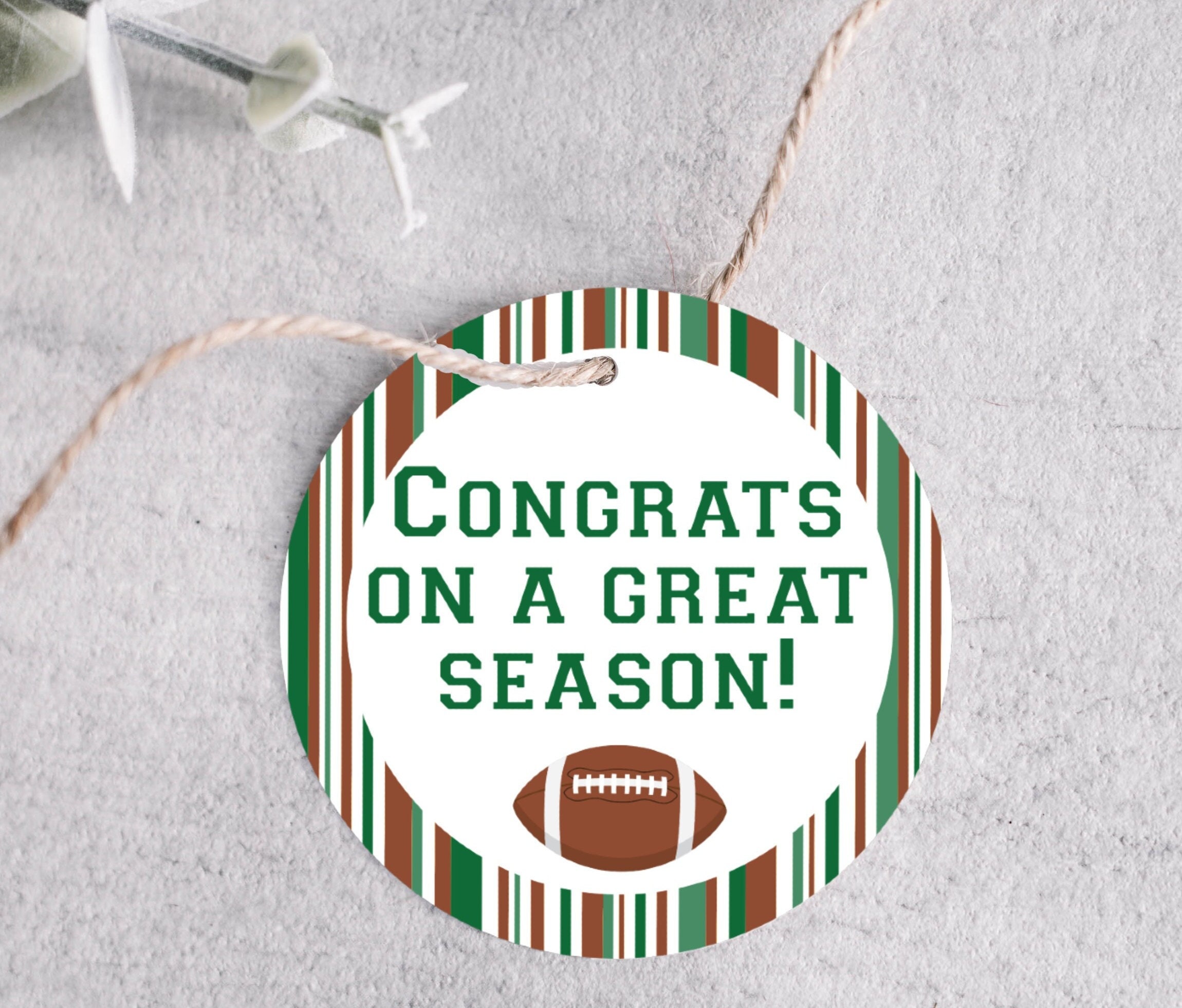 Printable Congrats Football Tag Team Treat Tags Sports Team - Etsy