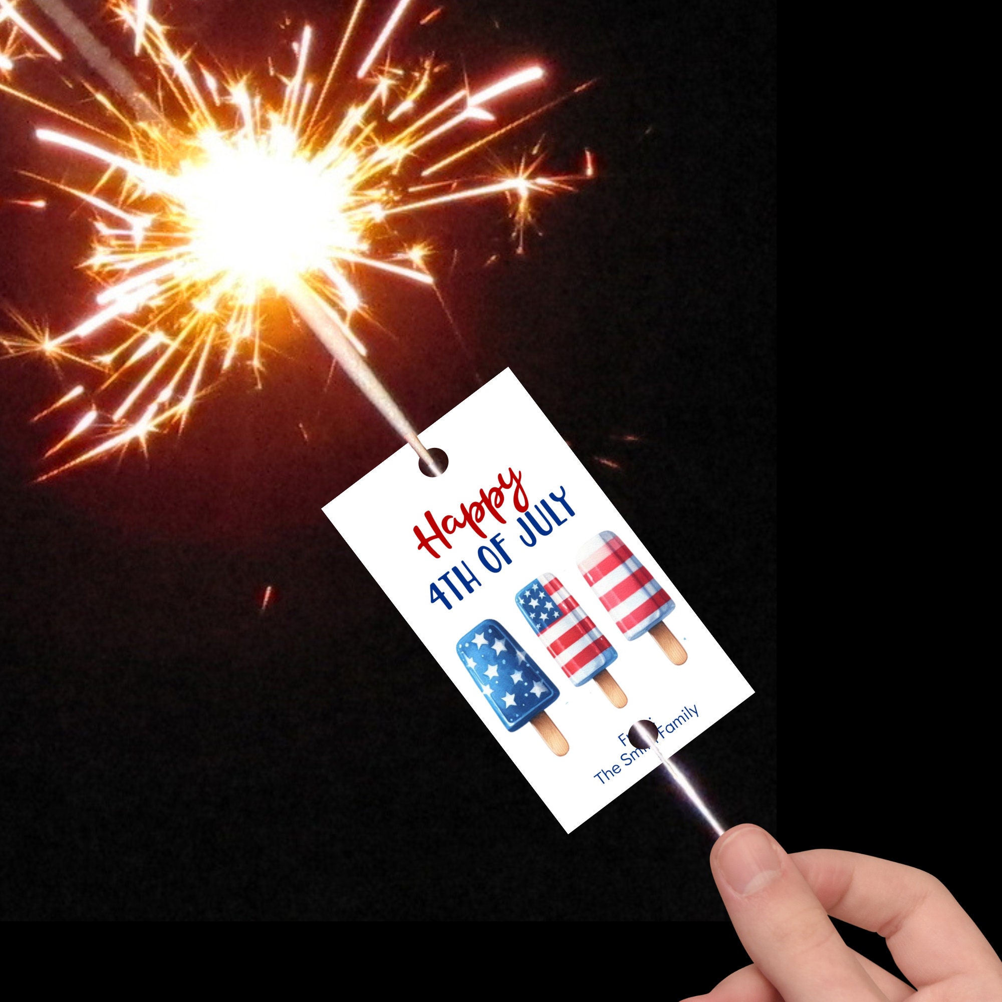 Editable Happy Fourth of July Gift Tag, Printable July 4th Tag ...