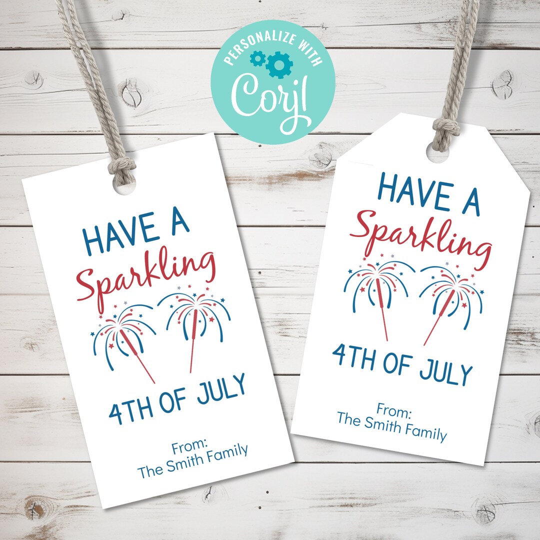 Editable Fourth of July Gift Tag, Printable July 4th Tag, Have a ...