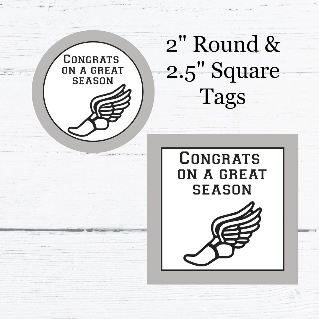Printable Congrats Track and Field Tags, Team Treat Tags, Track Team ...