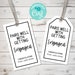 Engagement Gift Editable Tag, Printable Wedding Tag, Pairs Well With ...