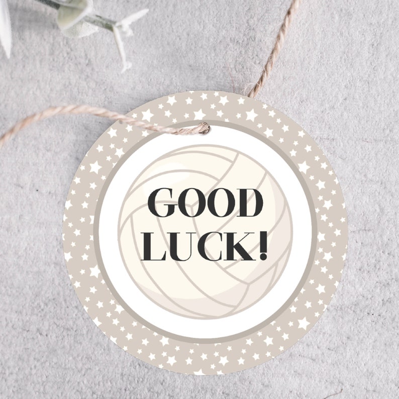 Good Luck Volleyball Gift Tag, Printable Sports Tag, Team Gifts ...