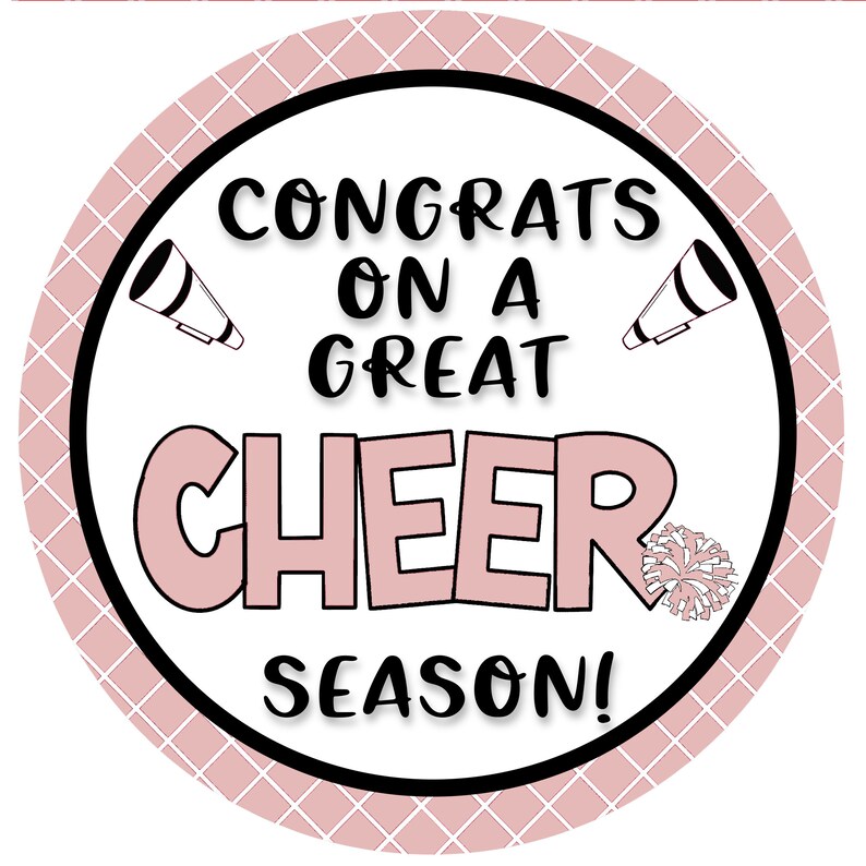 Printable Congrats Cheer Tags, Team Treat Tags, Sports Team Tags ...