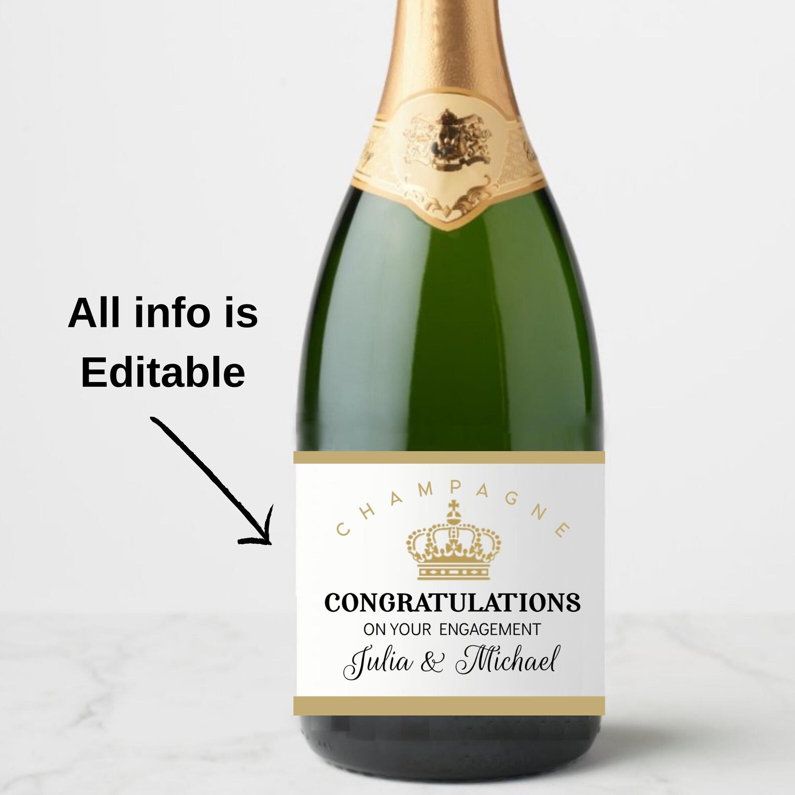 Custom Champagne Labels, Personalized Labels for Mini Champagne and ...