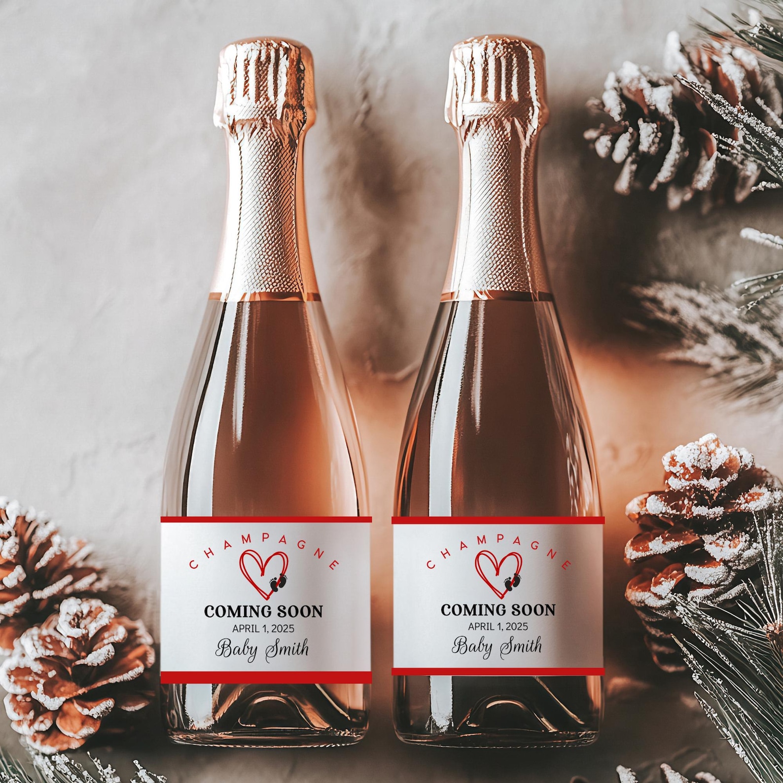 Custom Champagne Labels, Personalized Labels for Mini Champagne and ...