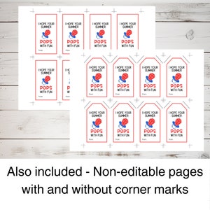 End of School Year Editable Gift Tag, Printable Party Favor Tag, Fourth ...