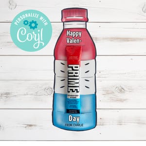 Editable Drink Bottle Valentine, Printable Kids Valentines, Hydration ...