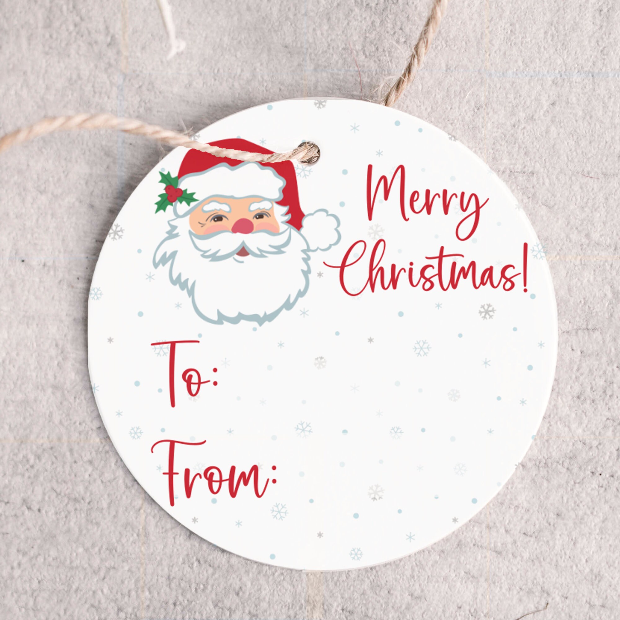 Printable Santa Gift Tags Merry Christmas Tags From Santa - Etsy