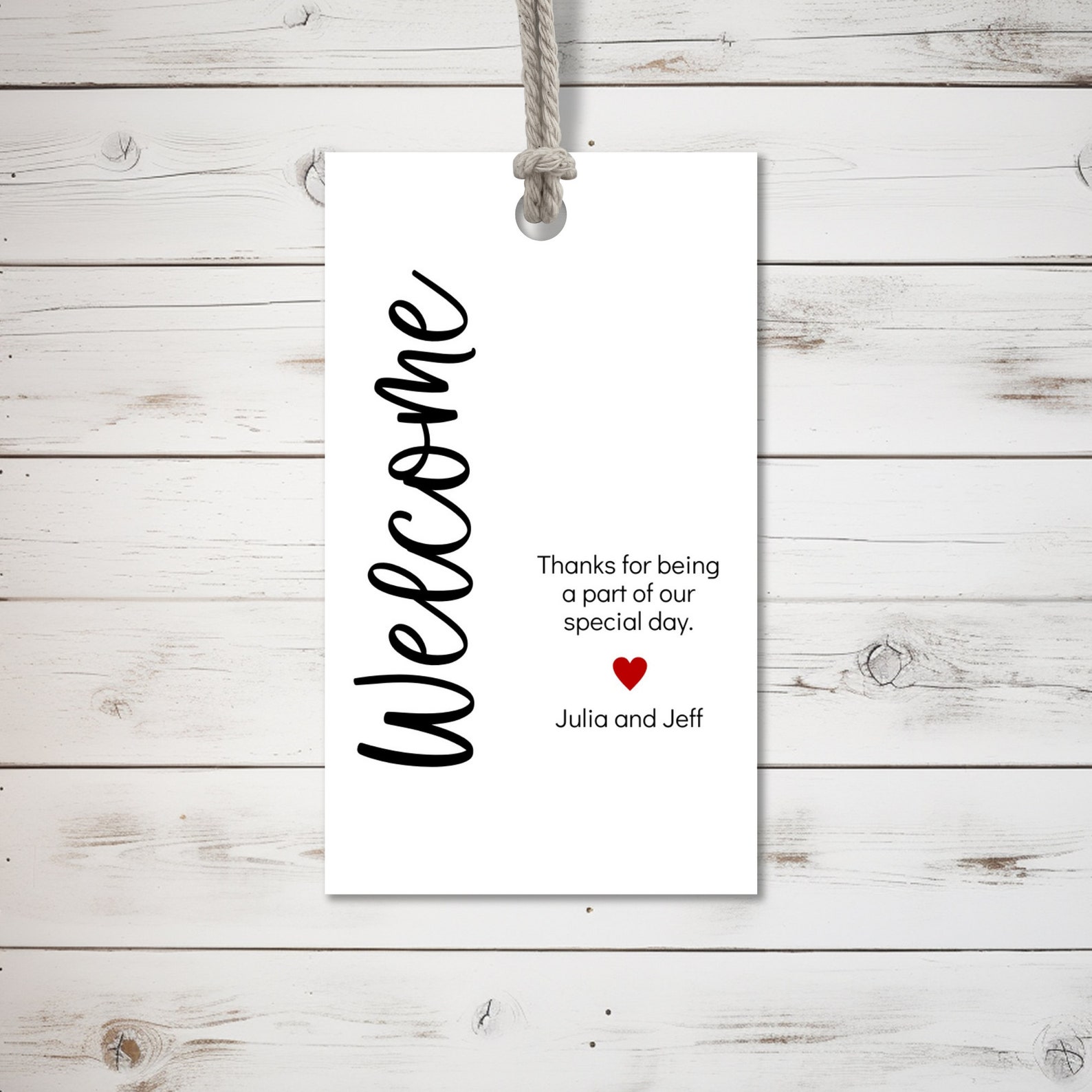 Welcome Bag Gift Tag Template Minimalist, Printable Wedding Tag ...