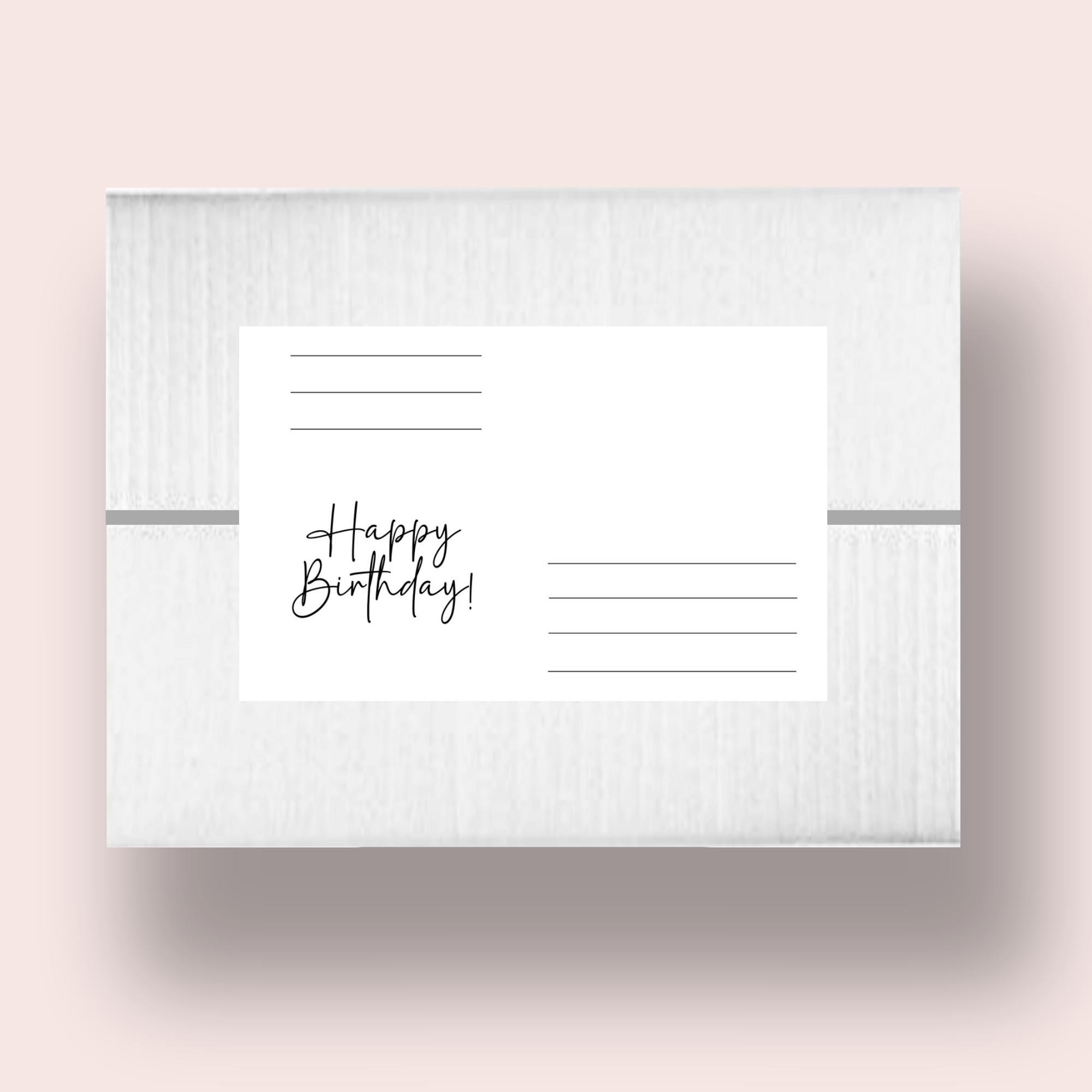 Printable Happy Birthday Care Package Labels, Shipping Box Decoration ...