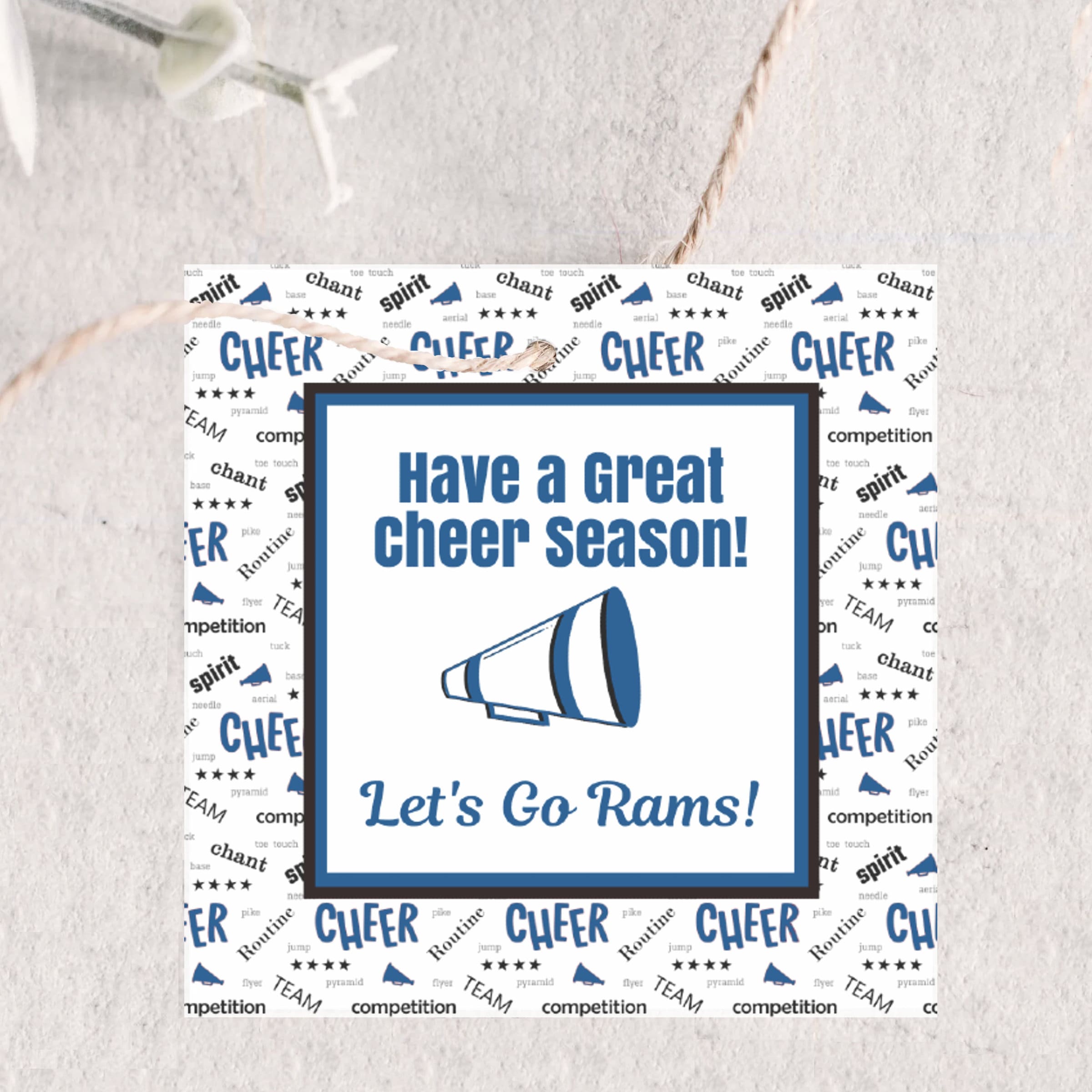 EDITABLE Cheer Team Gift Tags Printable Sports Tags Cheer - Etsy