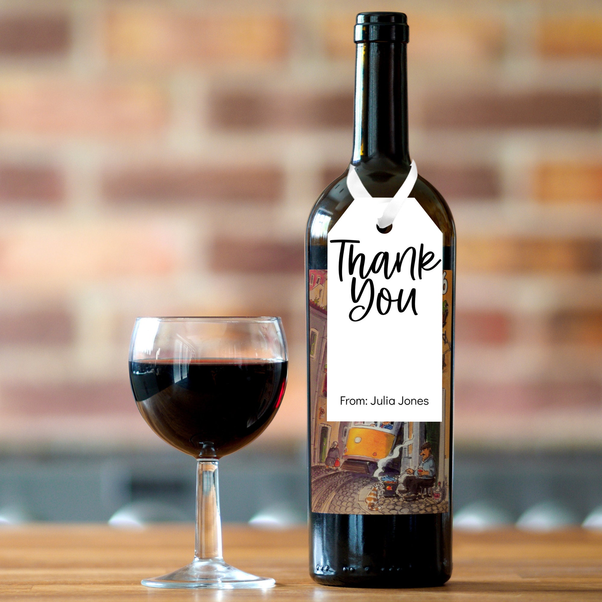 Thank You Editable Gift Tag Minimalist, Printable Appreciation Tag ...