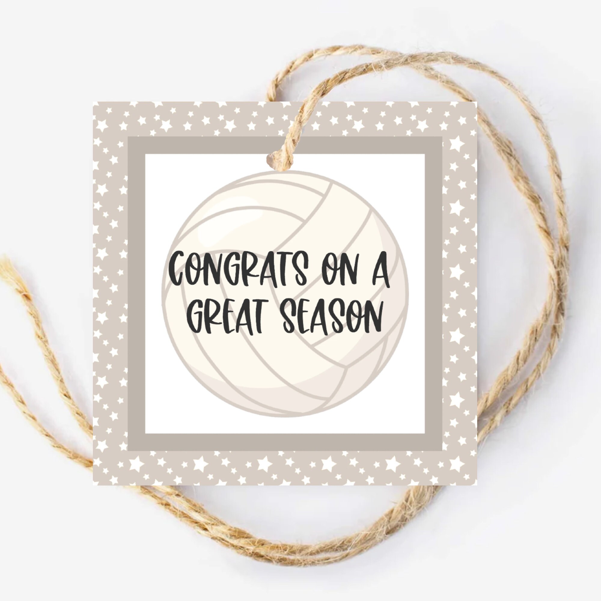 Volleyball Tags, Printable Sports Tags, End of Season Printable ...