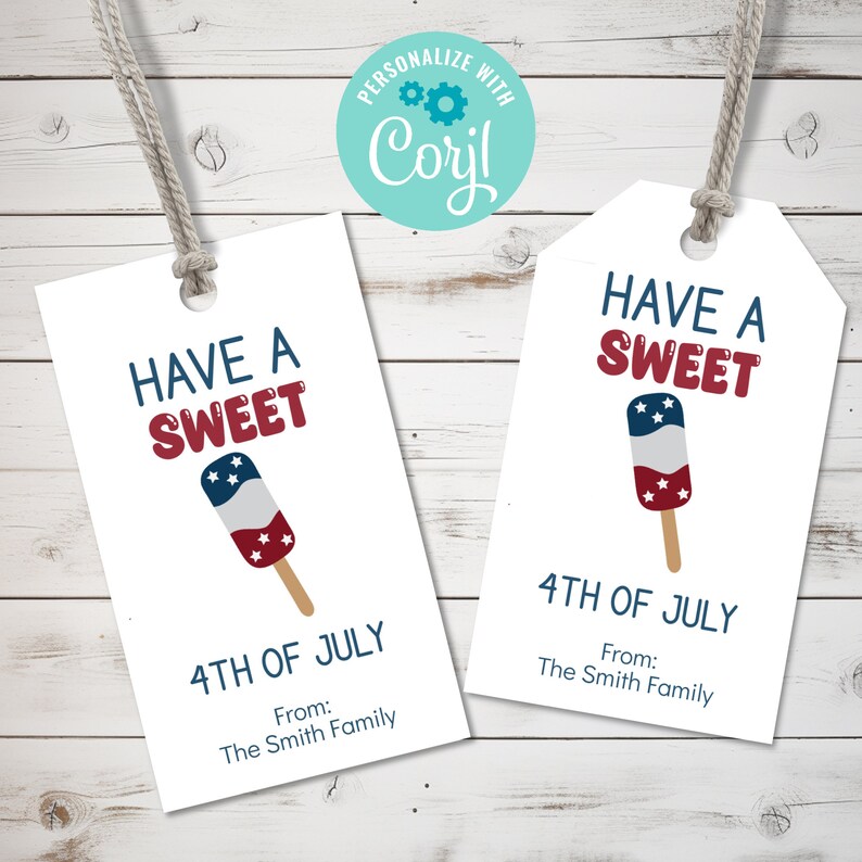 Editable Fourth of July Popsicle Favor Tag, Printable July 4th Tag ...
