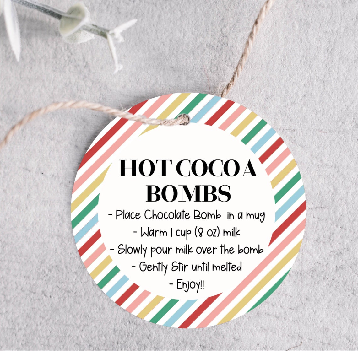 Hot Cocoa Bombs Tags Printable Hot Chocolate Bomb Tags - Etsy