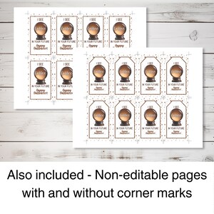 Crystal Ball Halloween Editable Gift Tags, I See Coffee in Your Future ...