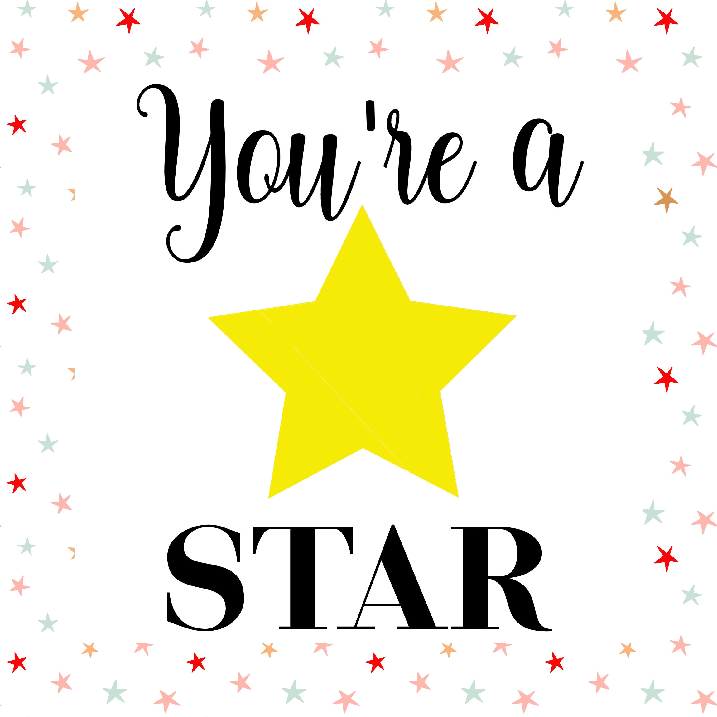 You're a Star Tag, Musical Theatre Gifts, Printable Appreciation Tag ...
