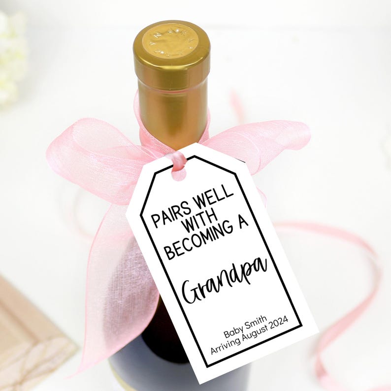 Editable Pregnancy Announcement, Printable Baby Announcement Tag, Pairs ...